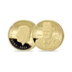 The 150th Anniversary of Winston Churchill Solid Gold Proof Coin
